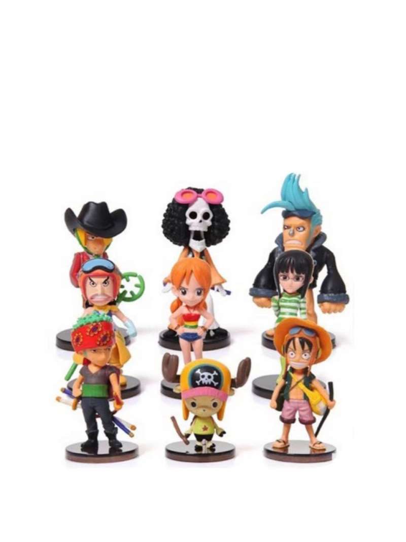 Promo 9pcs Anime One Piece Mini Luffy Roronoa Zoro Action Figure Sanji ...