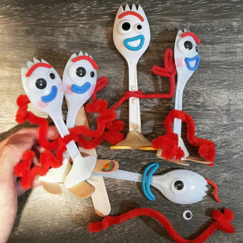 Jual Forky Kit Spork Toy Story 4 Woody Handmade Craft Diy Figure Disney ...