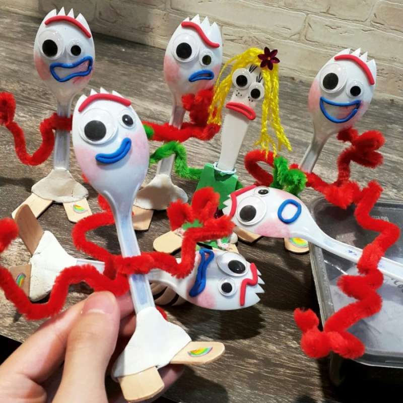 Jual Forky Kit Spork Toy Story 4 Woody Handmade Craft Diy Figure Disney ...