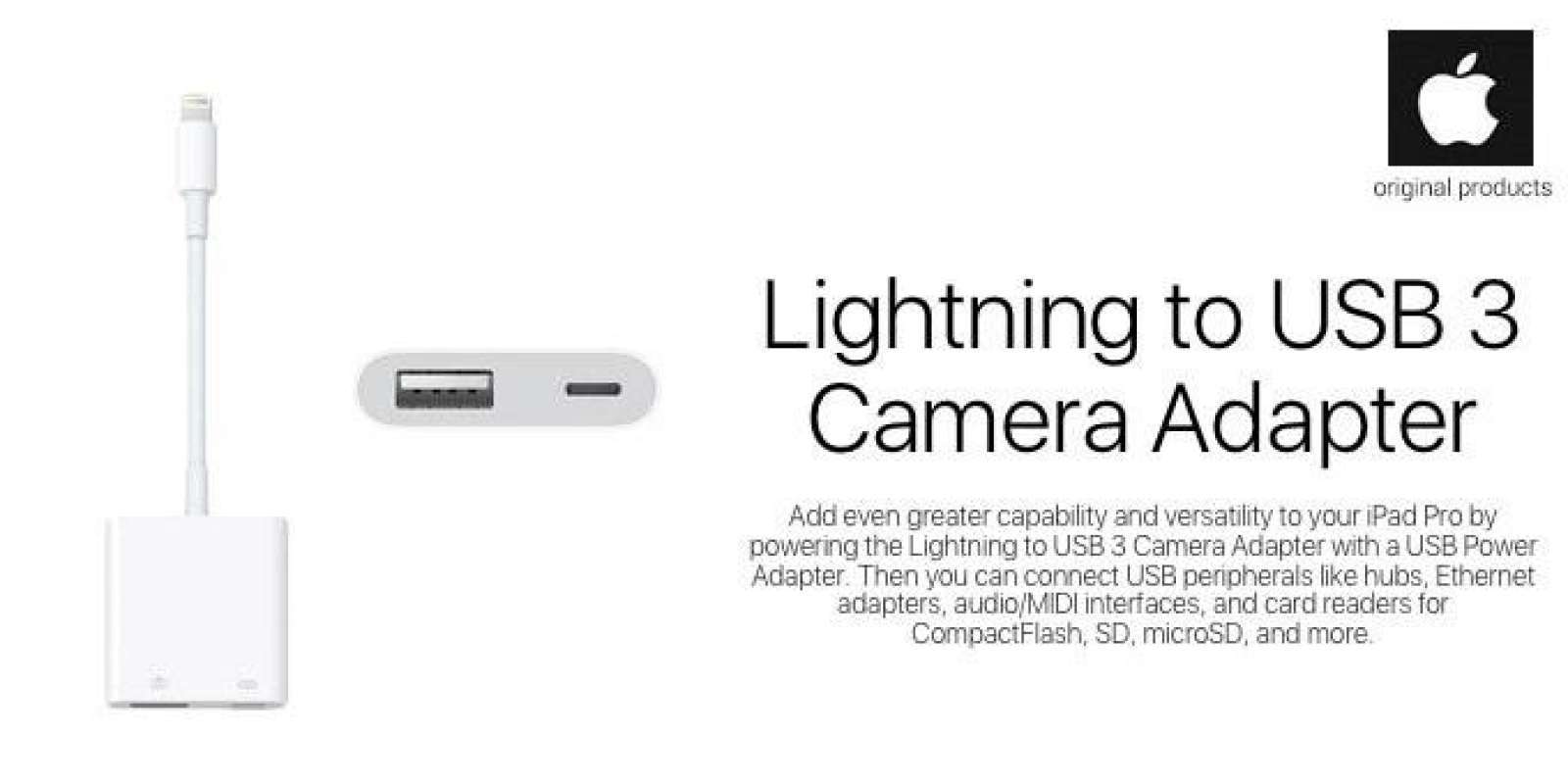 Jual Lightning To Usb 3 Camera Adapter Di Seller Amero Store - Duren ...