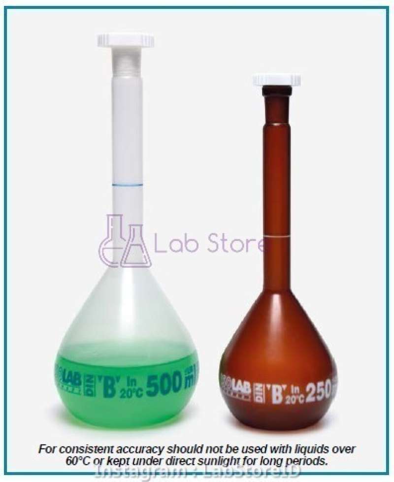 Promo Volumetric Flask Labu Ukur Labu Takar Plastik Pp 100 Ml Clear ...