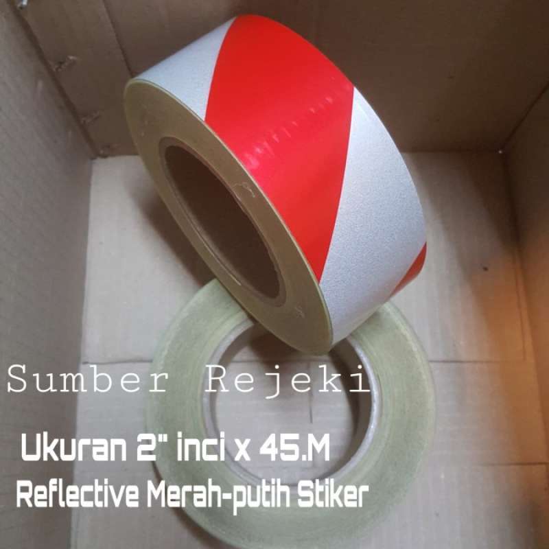Promo Barikade Merah-putih Stiker Reflective Lakban Nyalah Ukuran 2 X ...