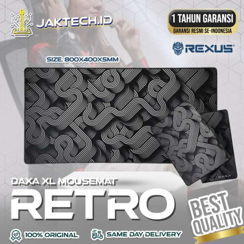Promo Rexus Daxa Retro Xl Mousepad Mousemat Deskmat Gaming Extended ...