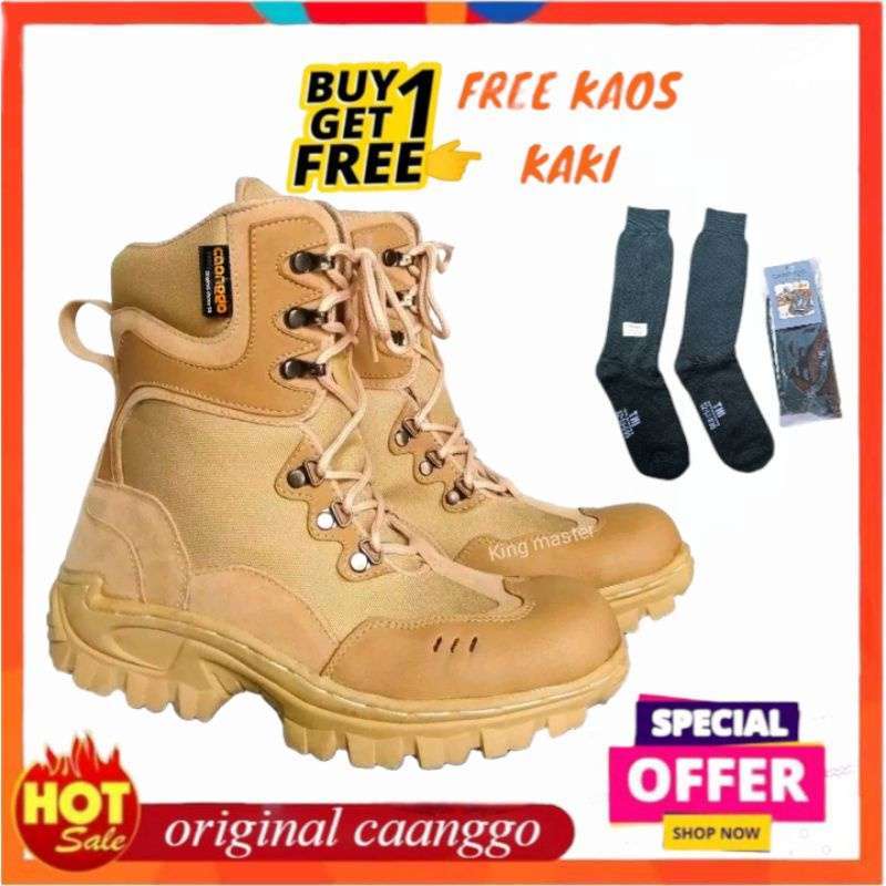 Promo Bossindo Sepatu Boots Safety Pol Pp Lapangan Tactical Gurun - 40 ...