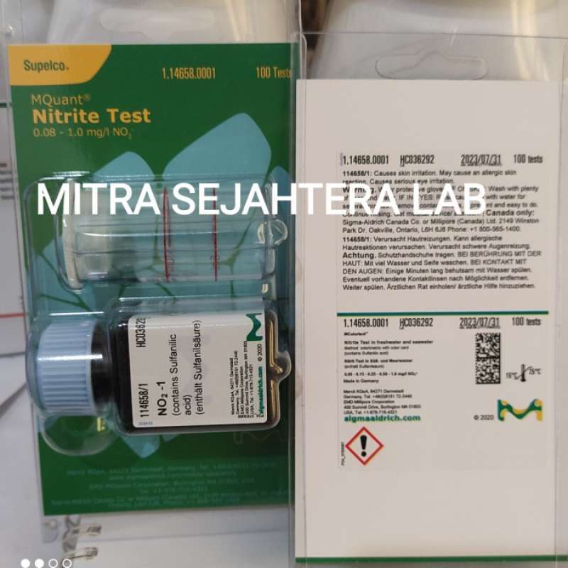 Promo Nitrite Test Merck 1 Kit 114658 | 1.14658.0001 Uji Nitrite 100 ...