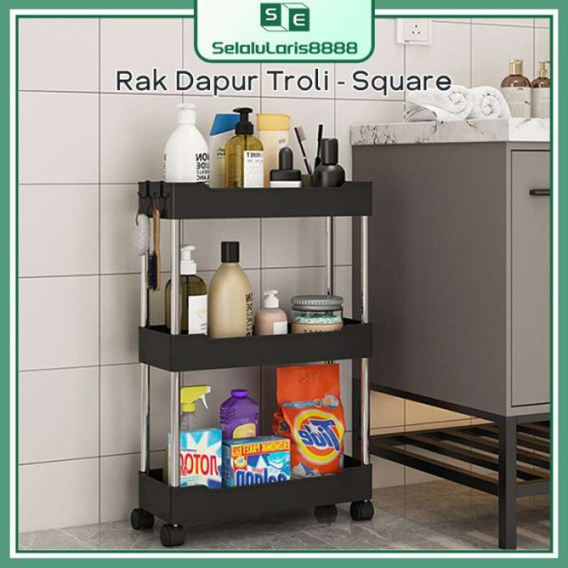 Jual Rak dapur square rak mandi rak susun serbaguna2/3/4tingkat dengan ...