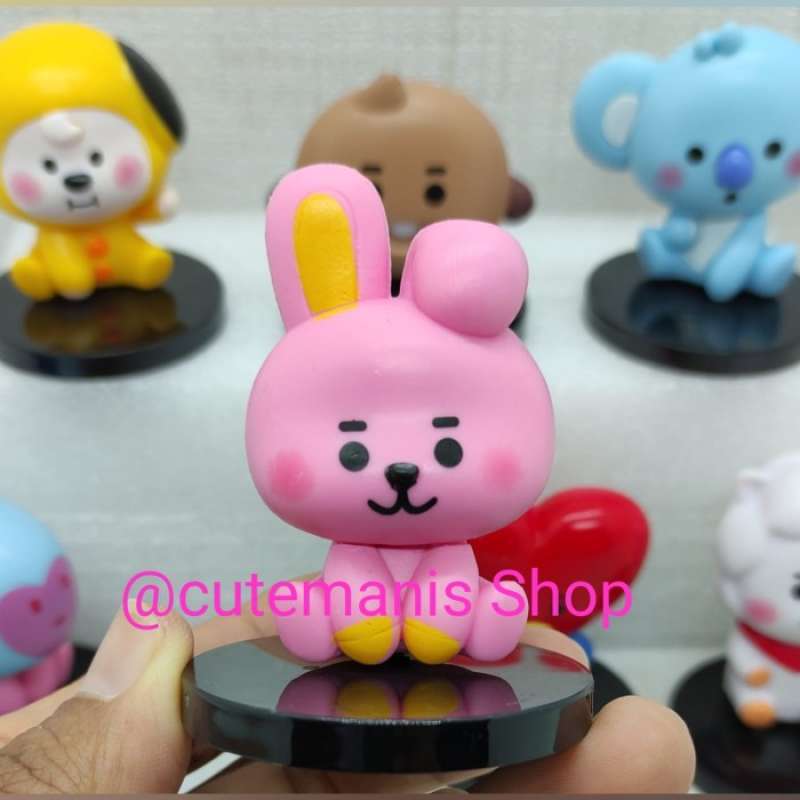 Promo ACTION FIGURE BTS BT21 ARMY BANGTAN BOYS KPOP IDOL MODEL TOPPER CAKE - Seri B/ Duduk ...