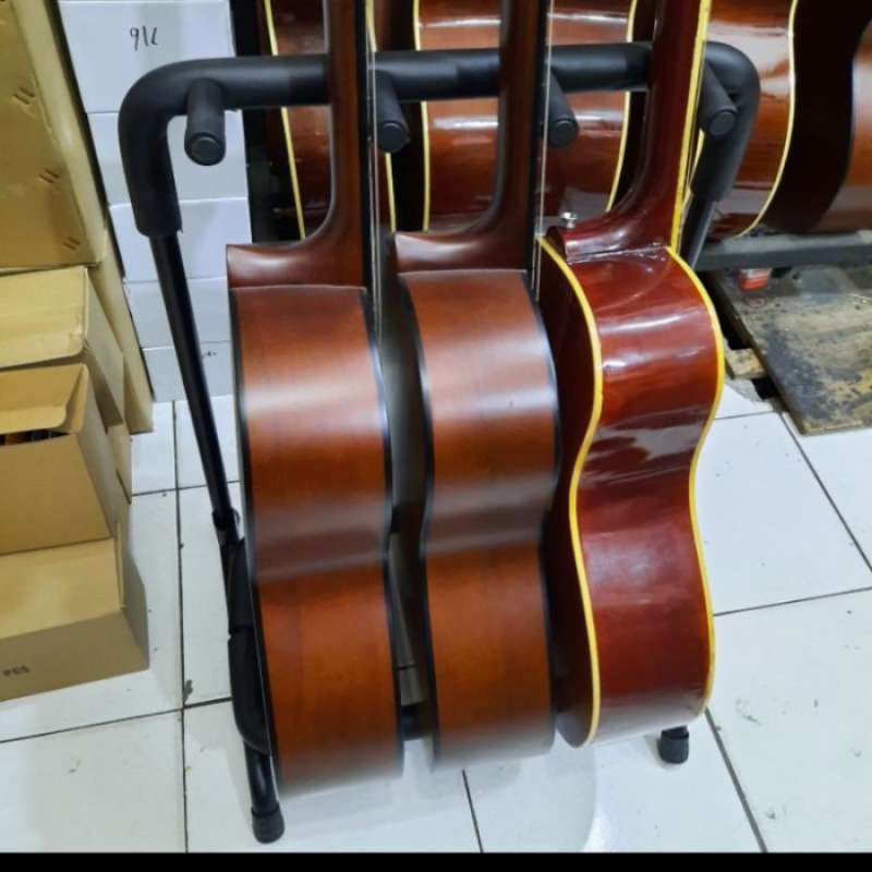 Promo rak gitar dan bass isi 3 bahan besi bolong dibalut busa lembut ...