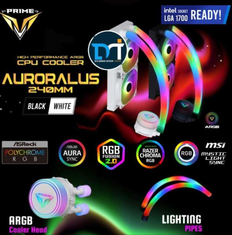 Promo Prime Auroralus 240Mm I 360Mm - Aio Liquid Cpu Cooler W/ Argb ...