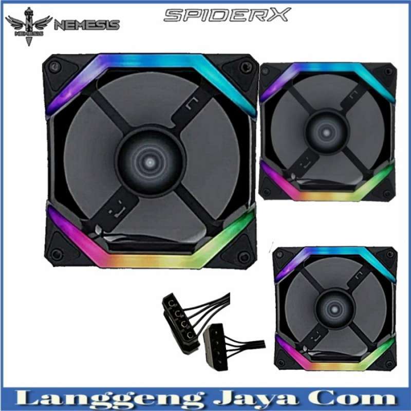 Promo Fan Casing Nyk Nemesis Spider X Rgb 12mm Buat Pc Diskon 23% Di ...