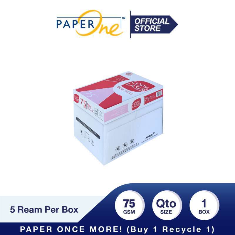 Jual Copy & Laser Kertas Q4 75gr Copier 1 Box (2500 Lembar) Kertas Hvs ...