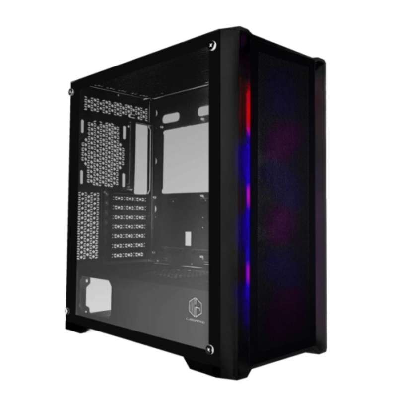 Promo CASING CUBE GAMING SILKA GLASS / MESH ATX SIDE TEMPERED GLASS RGB ...