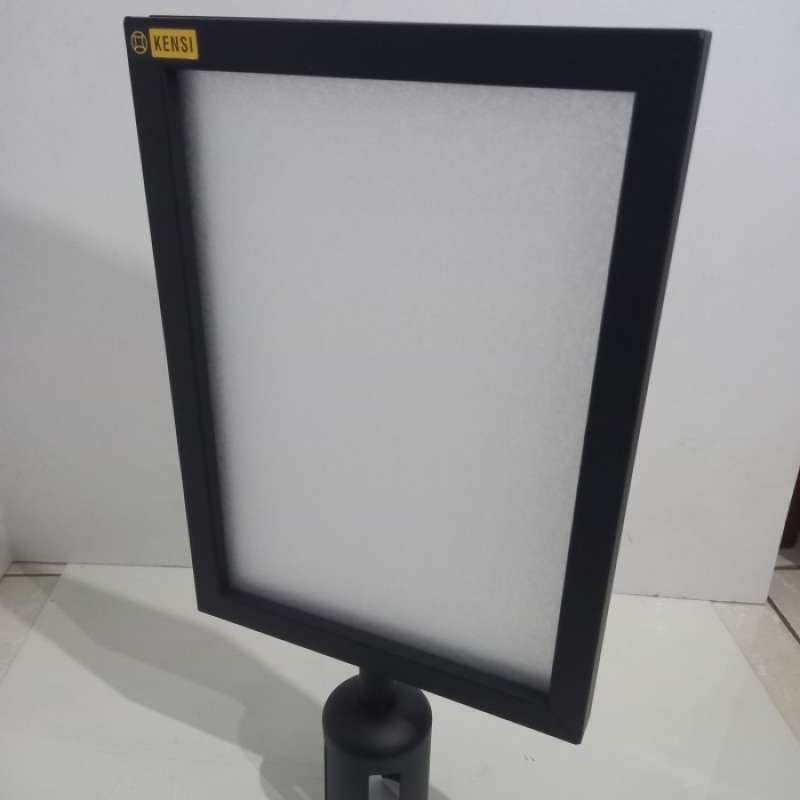 Promo Sign Board Frame Display A4 Potrait Signage Hitam Papan Tiang ...