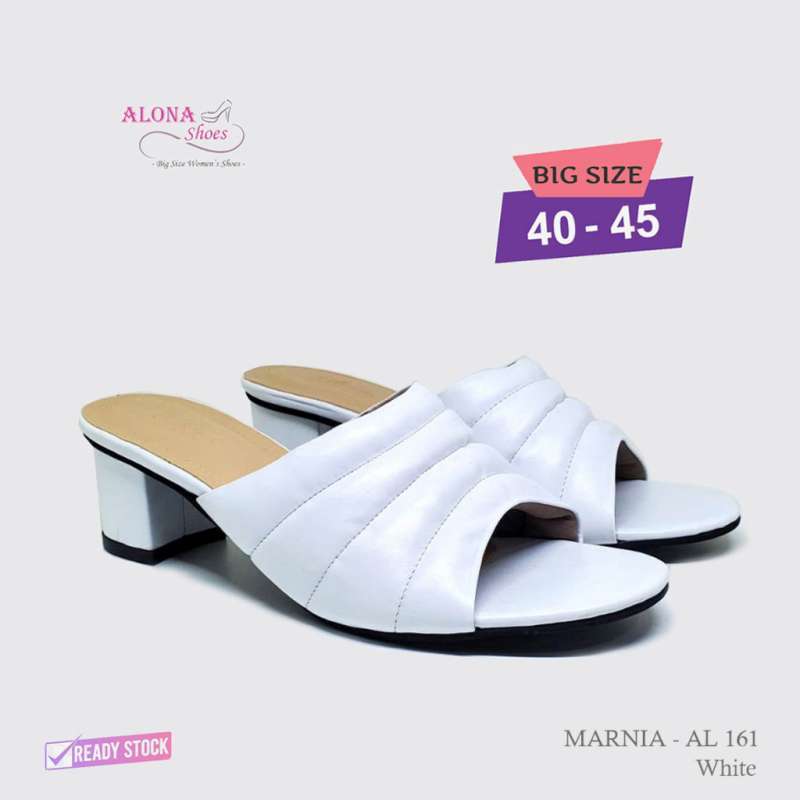 Promo Bossindo Alona - Heels Marnia Wh | Big Size 40-45 | Sandal Heels ...