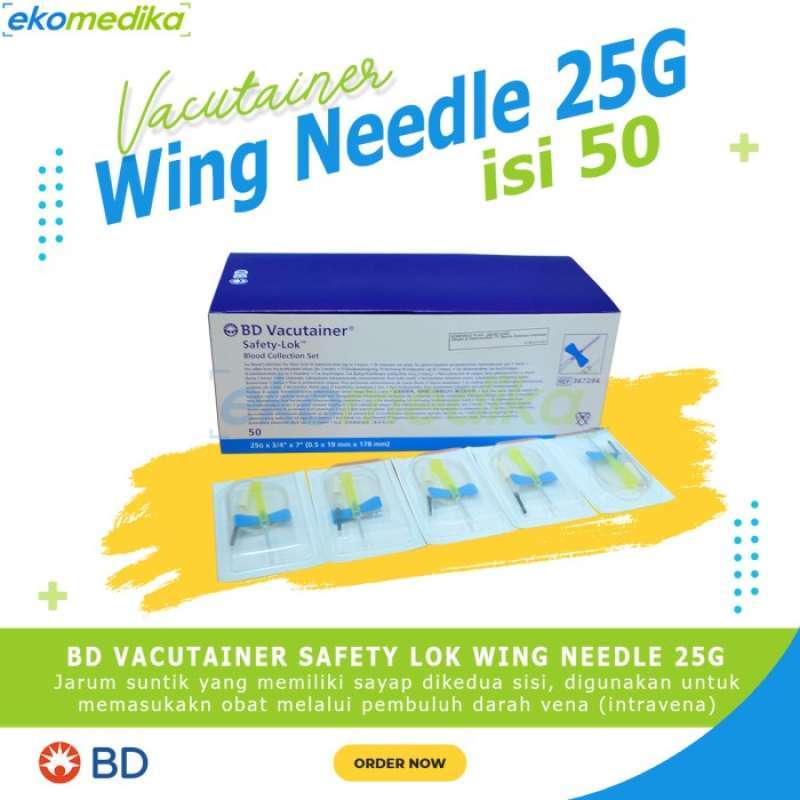 Jual BD Vacutainer Needle Wing No. 25 isi 50 di Seller Focus ID ...