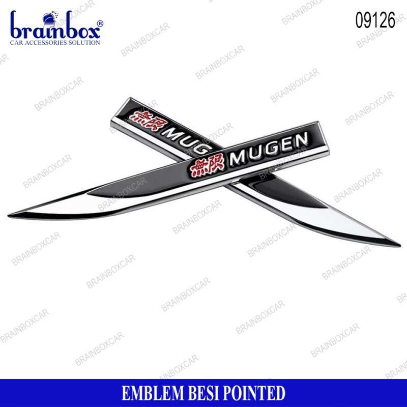 Jual Emblem Besi Pointed Metal Logo Tempelan Body Pintu Mobil - Hitam ...