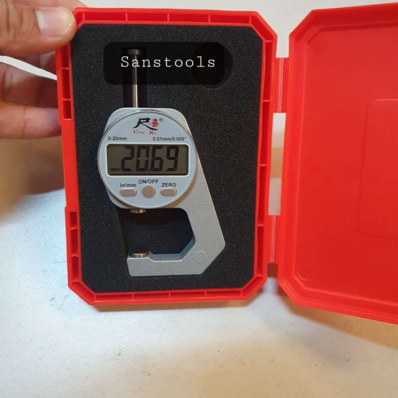 Jual Mini Digital thickness gauge 0-25,4mm thicknes gage micrometer ...