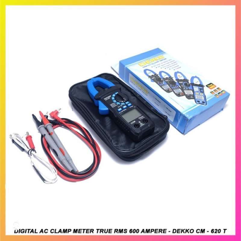 Jual Tang Multimeter Digital AC Clamp Meter True RMS 600 A Dekko CM ...