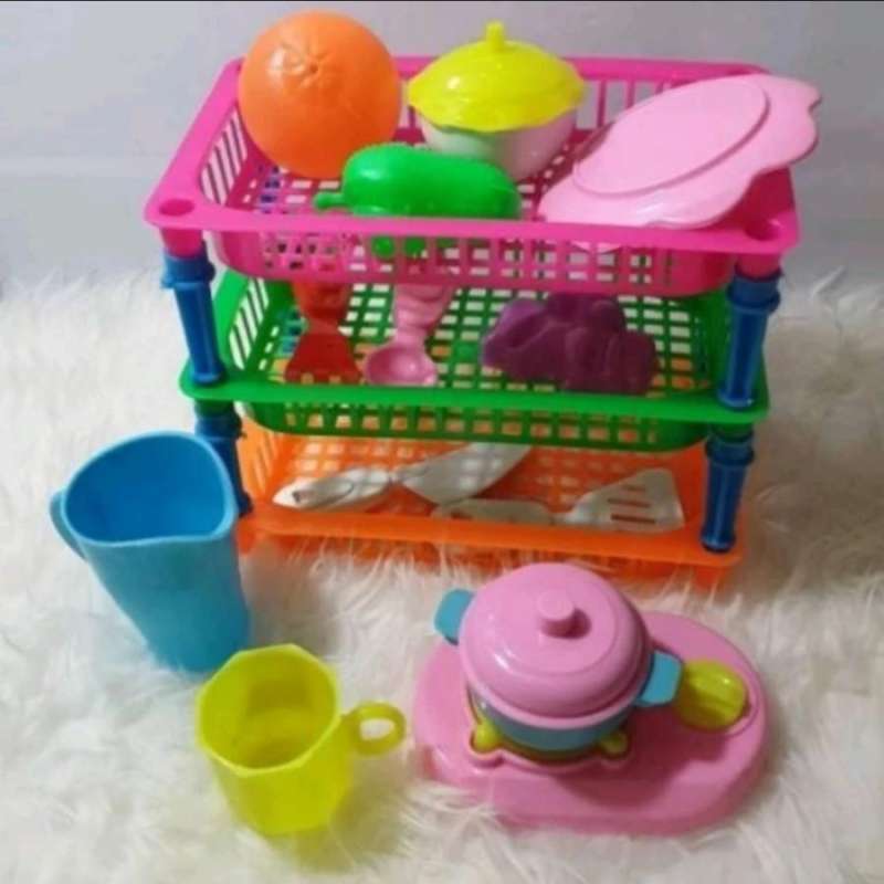 Jual Mainan Edukasi Kitchen Set 300 Alat Masak Masakan Rak Susun Murah Di Seller Grosir Hemat