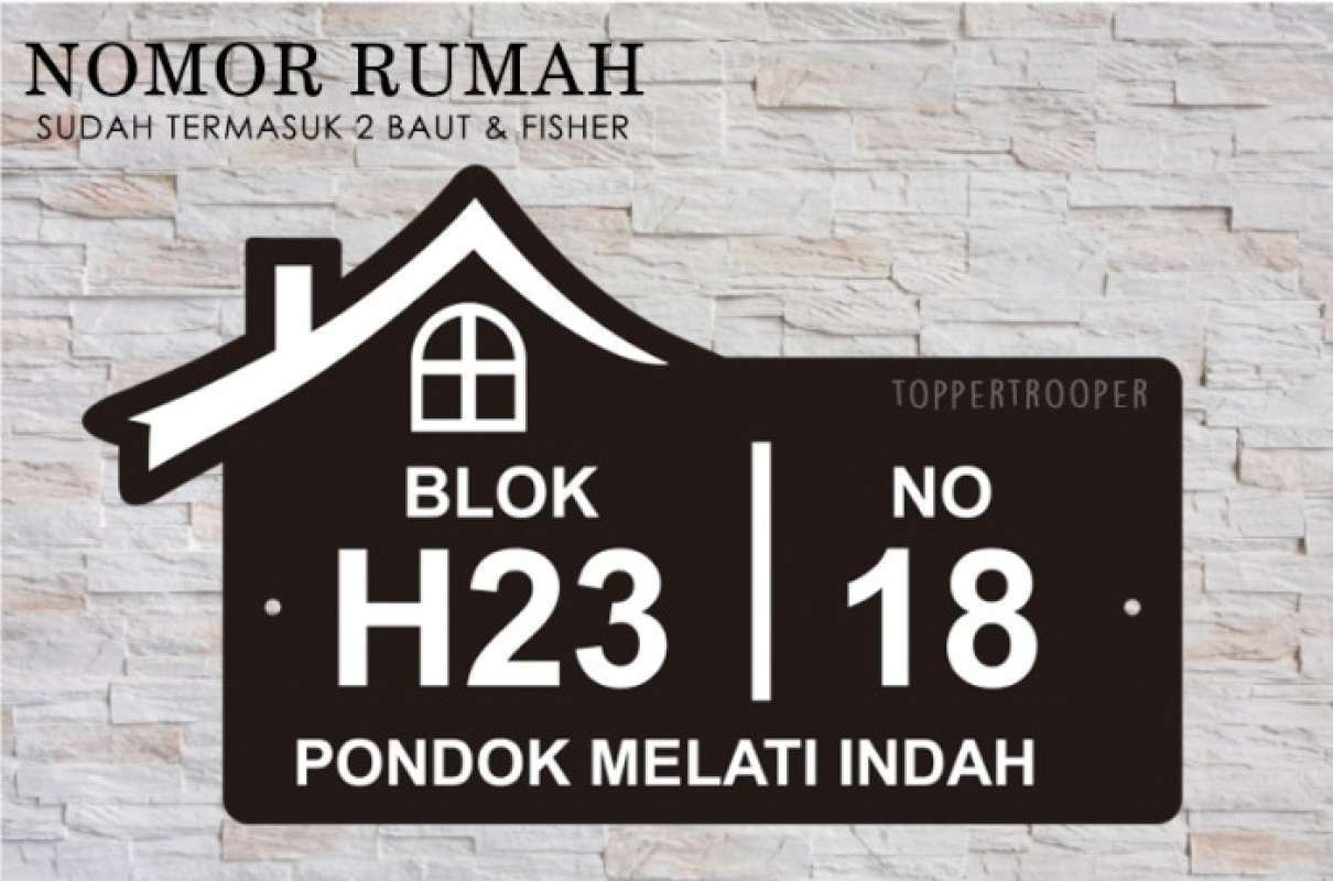 Jual Custom Papan Alamat Rumah Minimalist Acrylic Modern Unik Nomor ...