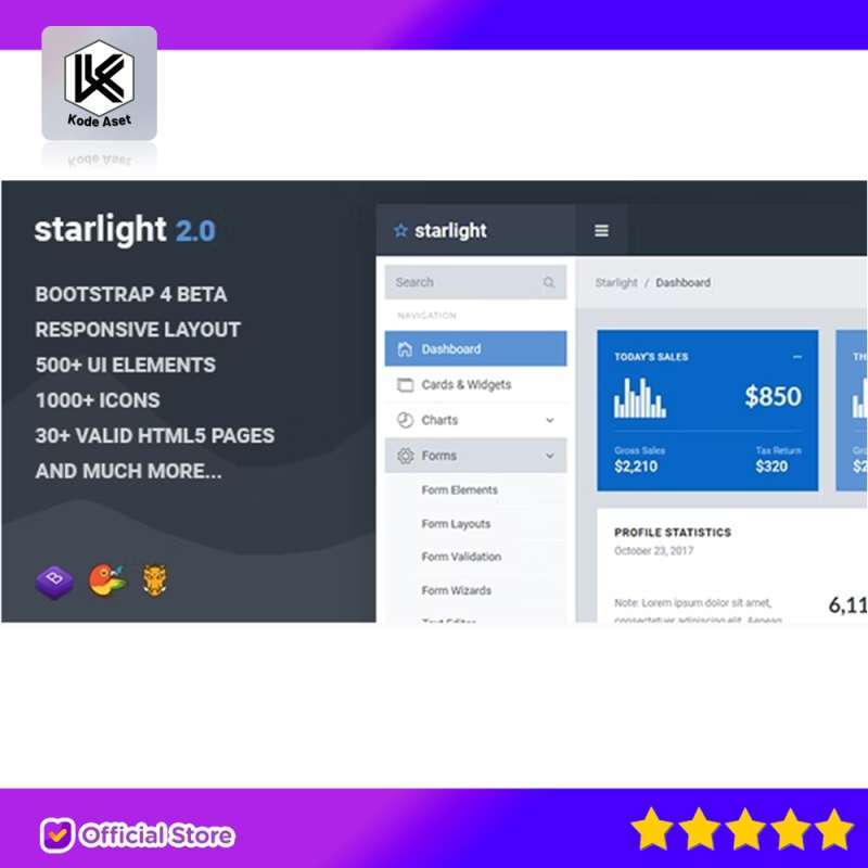 Promo STARLIGHT RESPONSIVE BOOTSTRAP 4 ADMIN DASHBOARD TEMPLATE BY ...