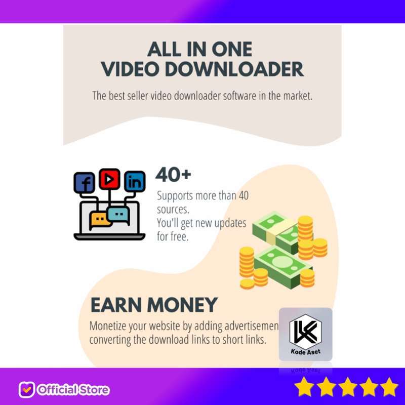 Promo SOURCE CODE APLIKASI ALL IN ONE VIDEO DOWNLOADER SCRIPT BY ...