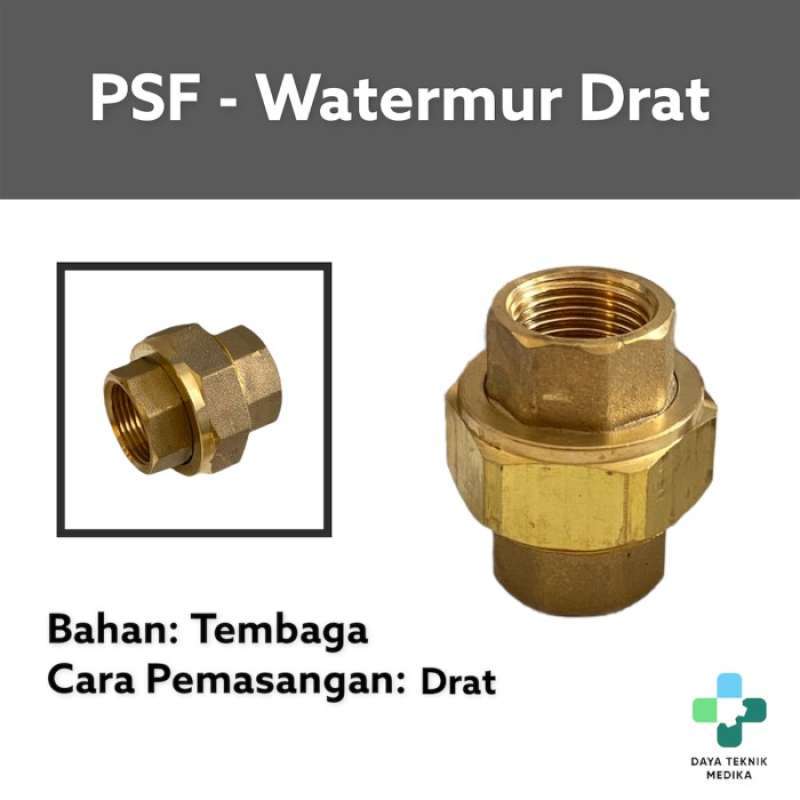 Promo Psf Watermur Kuningan Drat 3/4 - Brass Threaded Union Diskon 23% Di Seller Bendeta Store ...