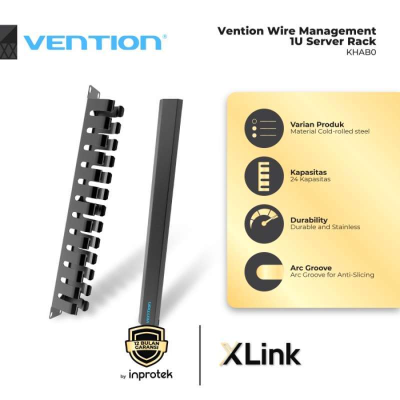 Promo Vention Wire Management 1u Server Rack Diskon 11% Di Seller ...