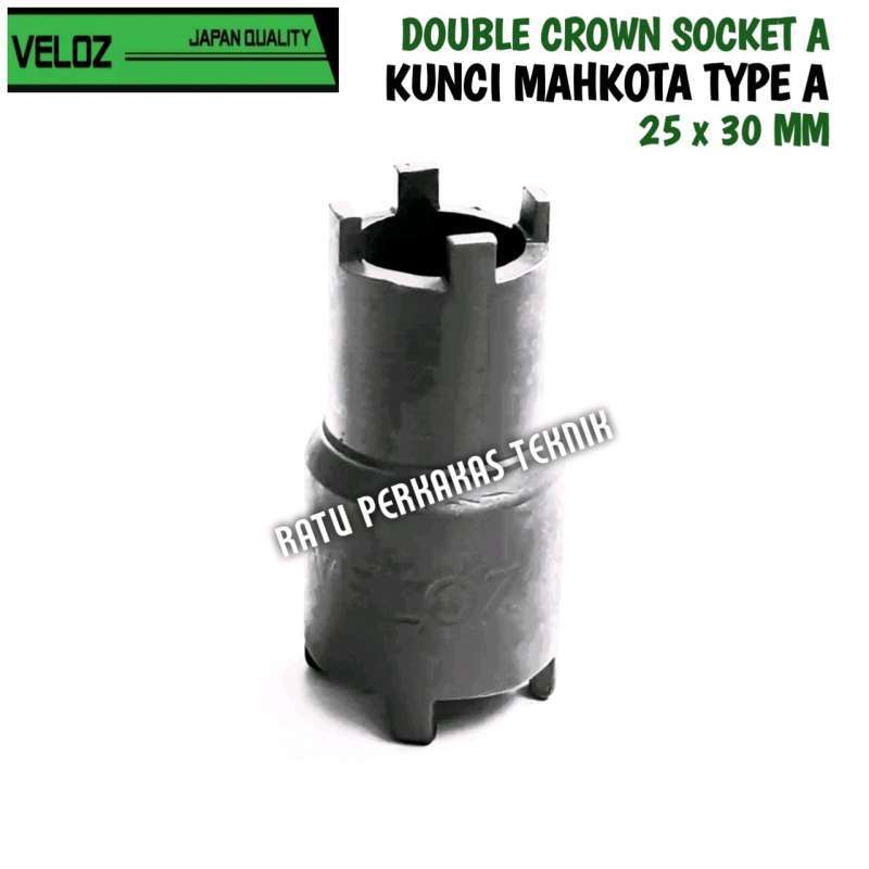 Promo Kunci mahkota tipe a mur kopling honda 25 x 30 mm double crown socket veloz Konci Tahanan ...
