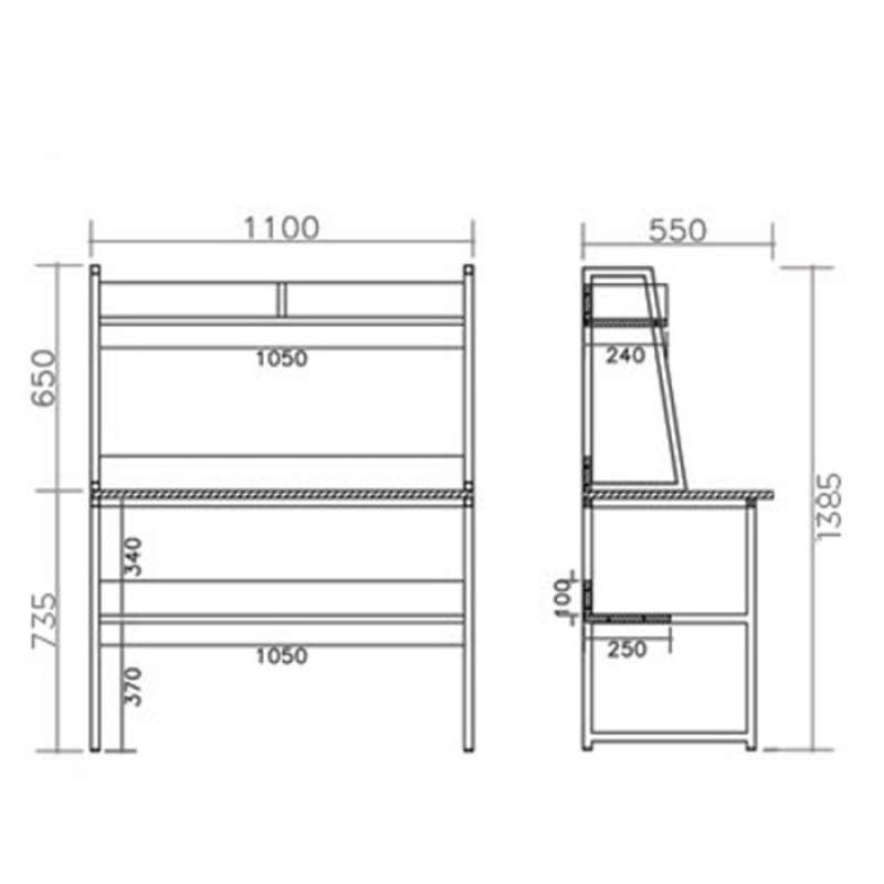 Promo Meja Kerja / Belajar Vinoti Office Mk 1 Dengan Rak Diskon 23% Di ...