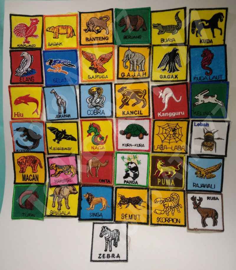 Jual Bet Bed Badge Emblem Bordiran Regu Kelompok Group Grup Hewan ...