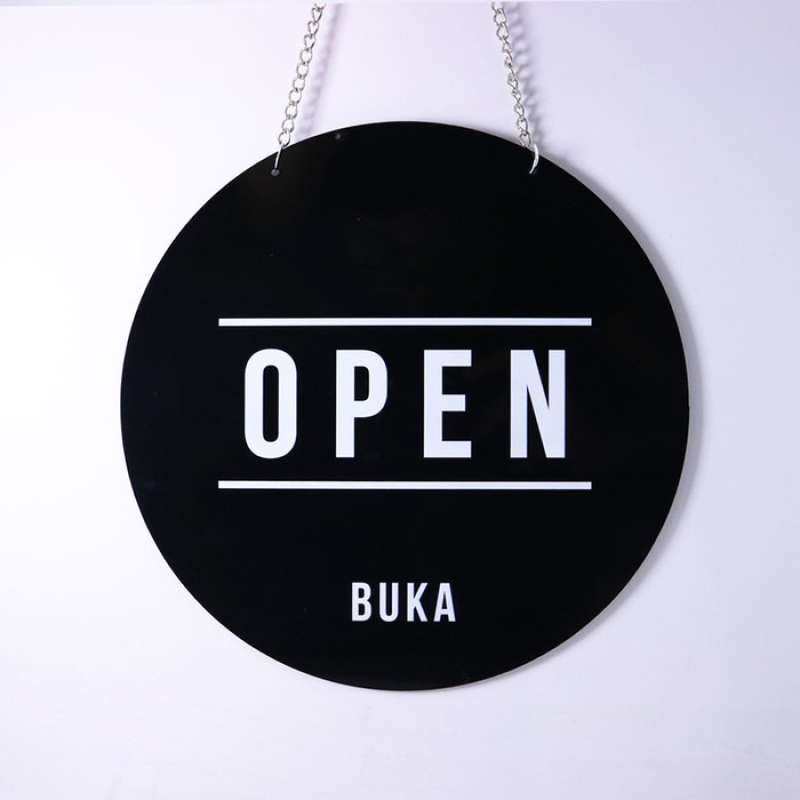 Jual Open Closed Papan Akrilik Buka Tutup Sign Board Signage Toko ...
