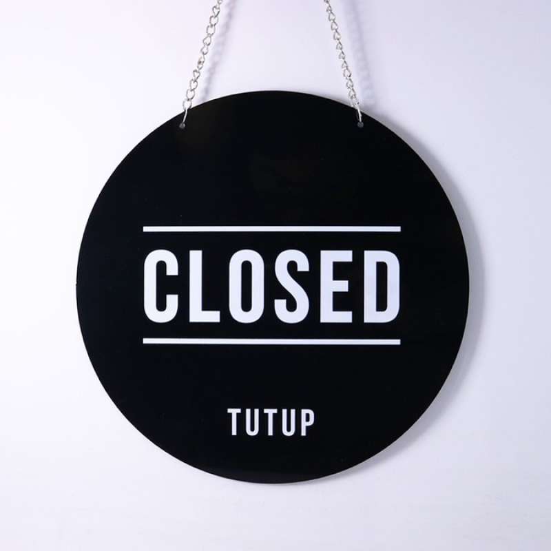 Jual Open Closed Papan Akrilik Buka Tutup Sign Board Signage Toko ...