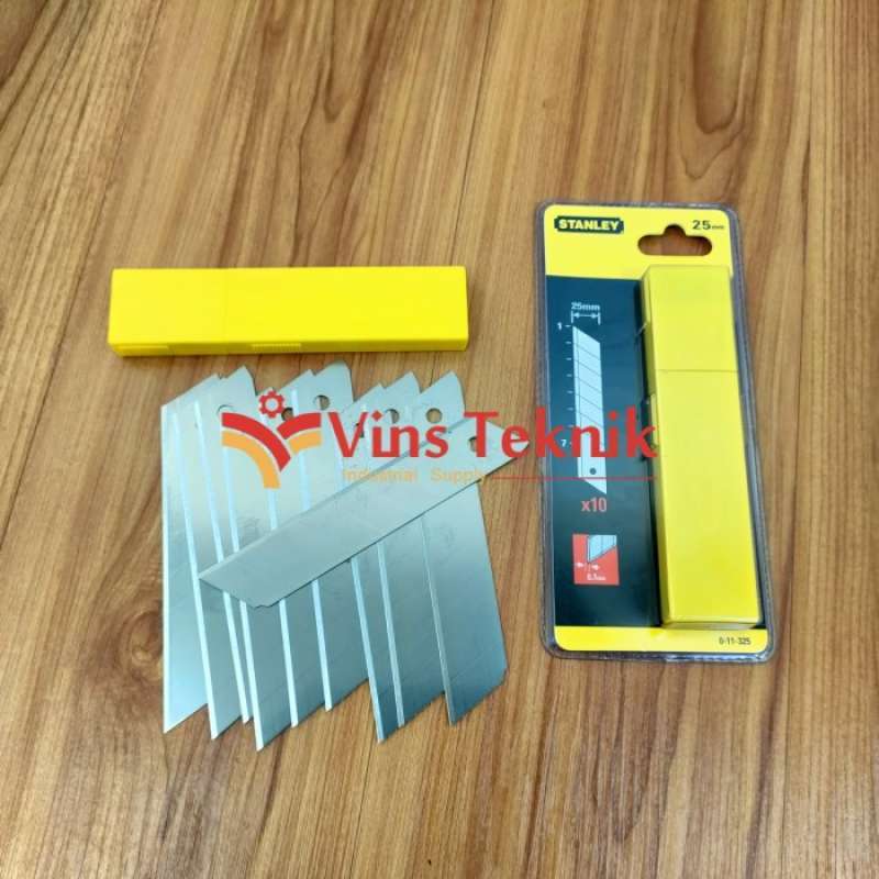 Promo Stanley 0-11-325 Isi Cutter Mata Cuter 25mm Knife Blades Quick ...