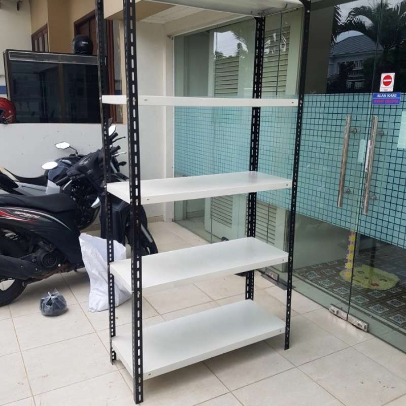 Promo Rak Besi Siku 5 Susun Warna Random Abu Atau Putih Ya Diskon 23% ...