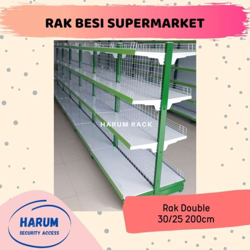 Promo Rak Supermarket/ Rak Swalayan/ Rak Toko / Rak Besi Double 30/25 ...