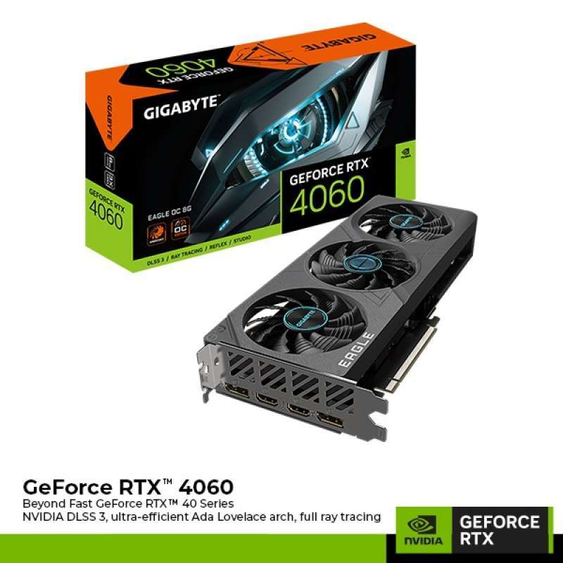 Jual VGA Card Gigabyte GeForce RTX 4060 EAGLE OC 8G - 8GB GDDR6 di ...