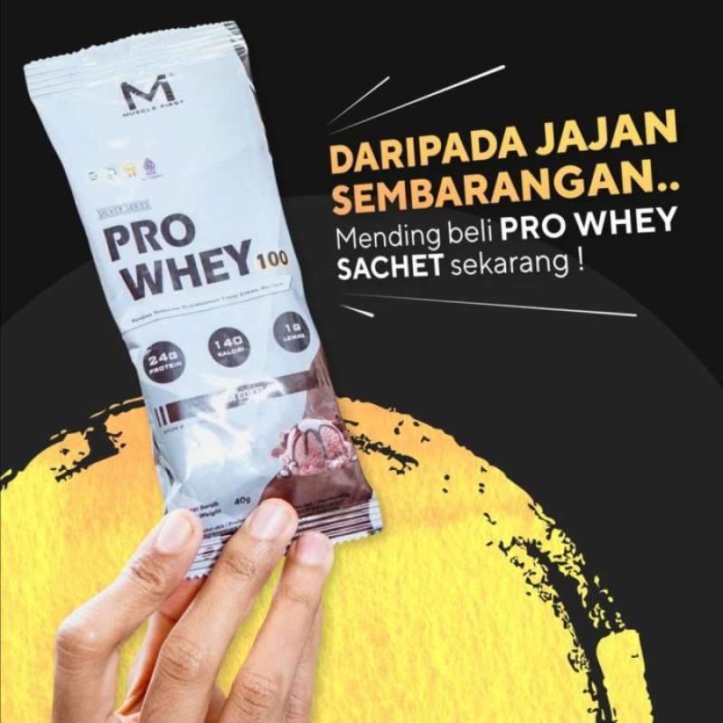 Promo Muscle First M1 Pro Whey Protein 100 kemasan BOX isi 10 sachet ...