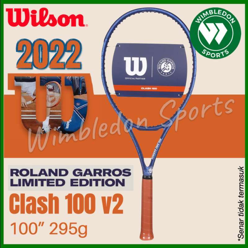 Jual Raket Tenis Wilson Clash 100 Roland Garros / Raket Wilson Clash ...