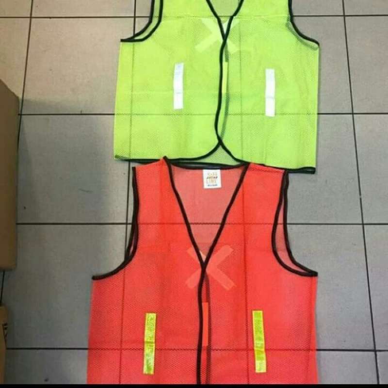 Promo Rompi safety jaring orange dan hijau/proyek scoth x Diskon 23% di ...