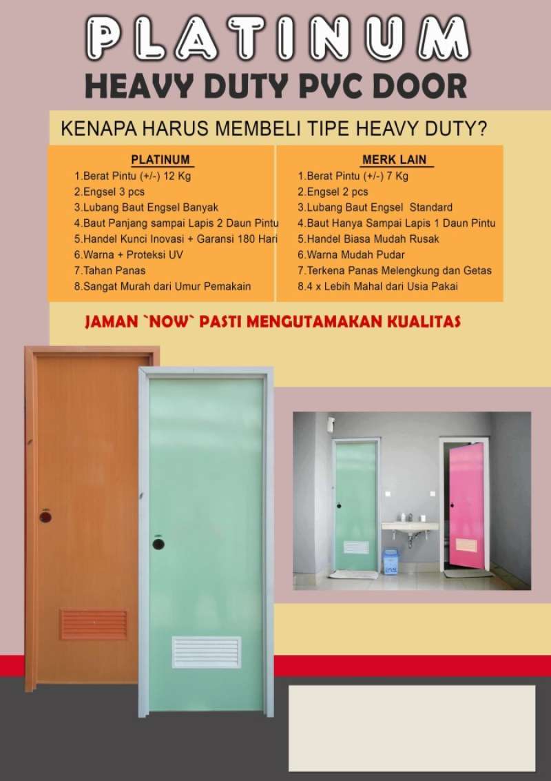 Promo Pintu Kamar Mandi Pvc Heavy Duty Diskon 23% Di Seller Zainka Store - Kalibata, Kota ...