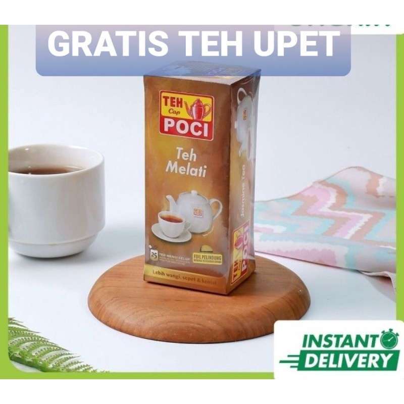 Jual Teh Cap Poci Gold 25 Celup Wangi Melati Bonus Teh/ Terasi/ Candy ...