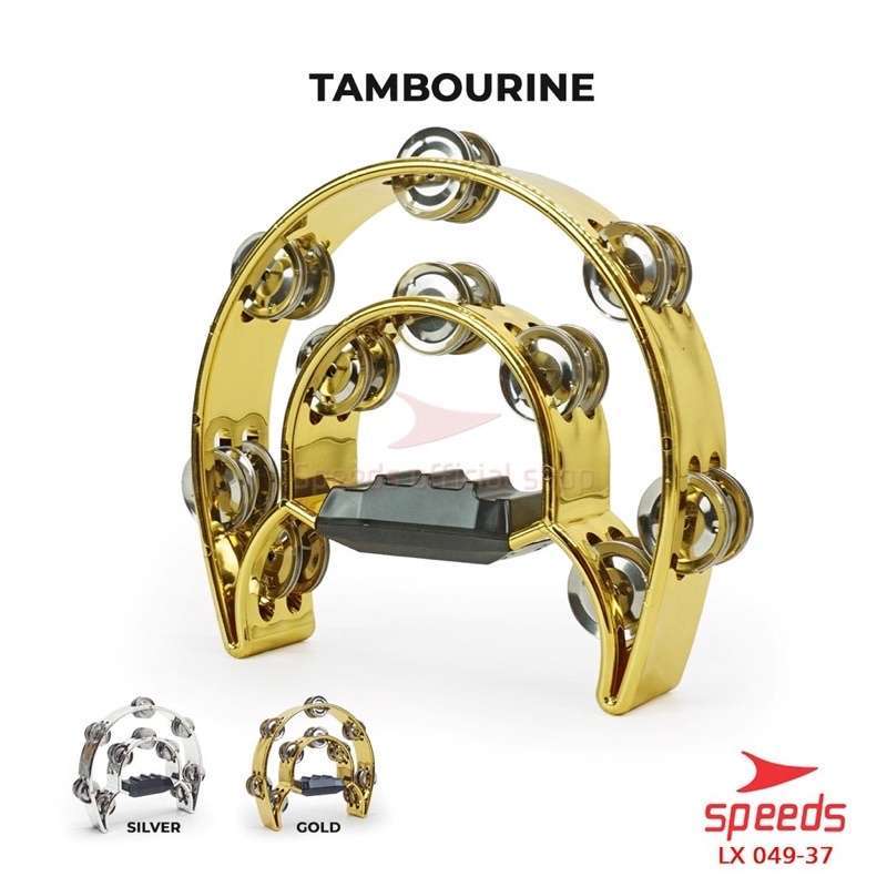 Promo SPEEDS Alat Musik Tamborin Tambourine Double Ring Plastik ...