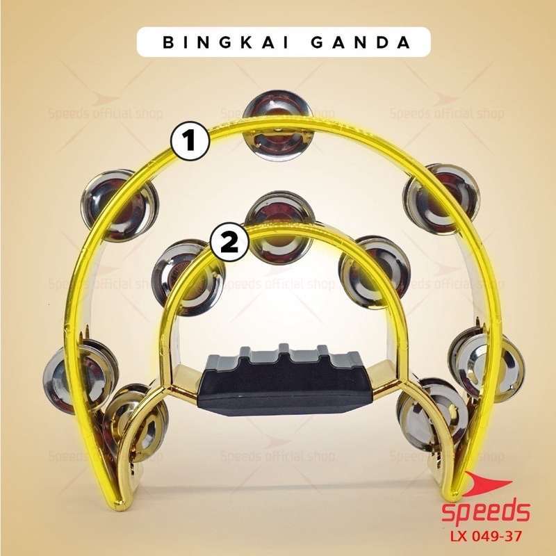 Promo SPEEDS Alat Musik Tamborin Tambourine Double Ring Plastik ...