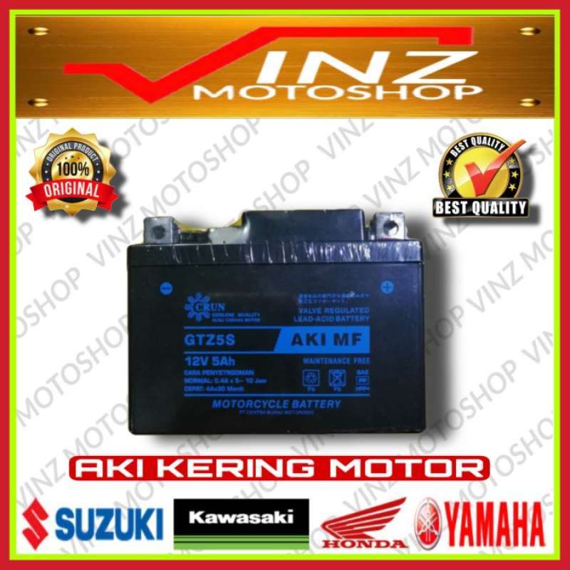 Promo AKI MOTOR HONDA YAMAHA SUZUKI KAWASAKI UNIVERSAL ACCU KERING 12V ...