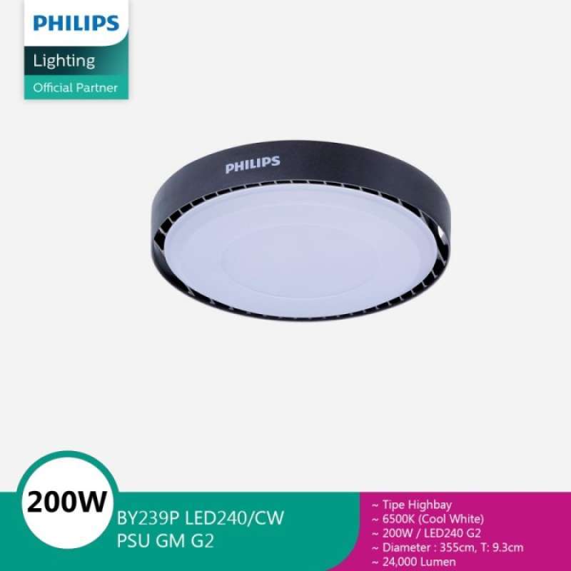 Promo Philips Lampu Highbay 200w By229p Led240/cw Psu Gm Diskon 23% Di ...