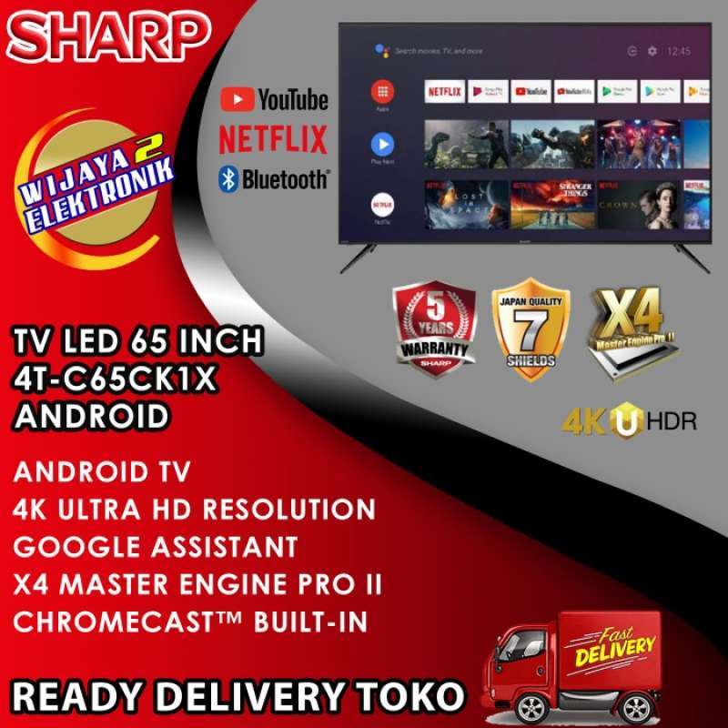 Promo TV LED 65 INCH SHARP 4T C65CK1X ANDROID 4K ULTRA HDR Diskon 33% ...