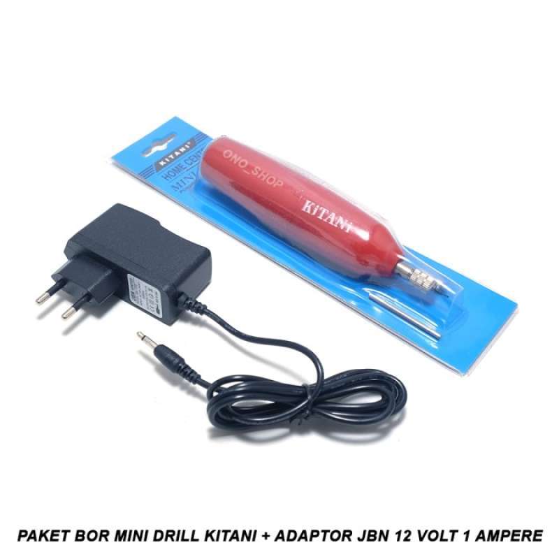 Jual Paket Bor Mini Drill Kitani + Adaptor Jbn 12 Volt 1 Ampere Di ...