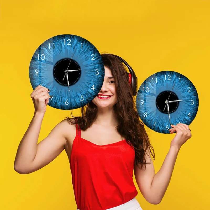 Promo Blue Iris Printed Clock For Ophthalmologist Office Eyeball ...