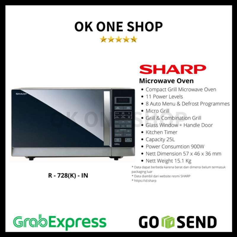 Promo Microwave Sharp R-728(k)in [hitam Dan Putih] Diskon 27% Di Seller ...